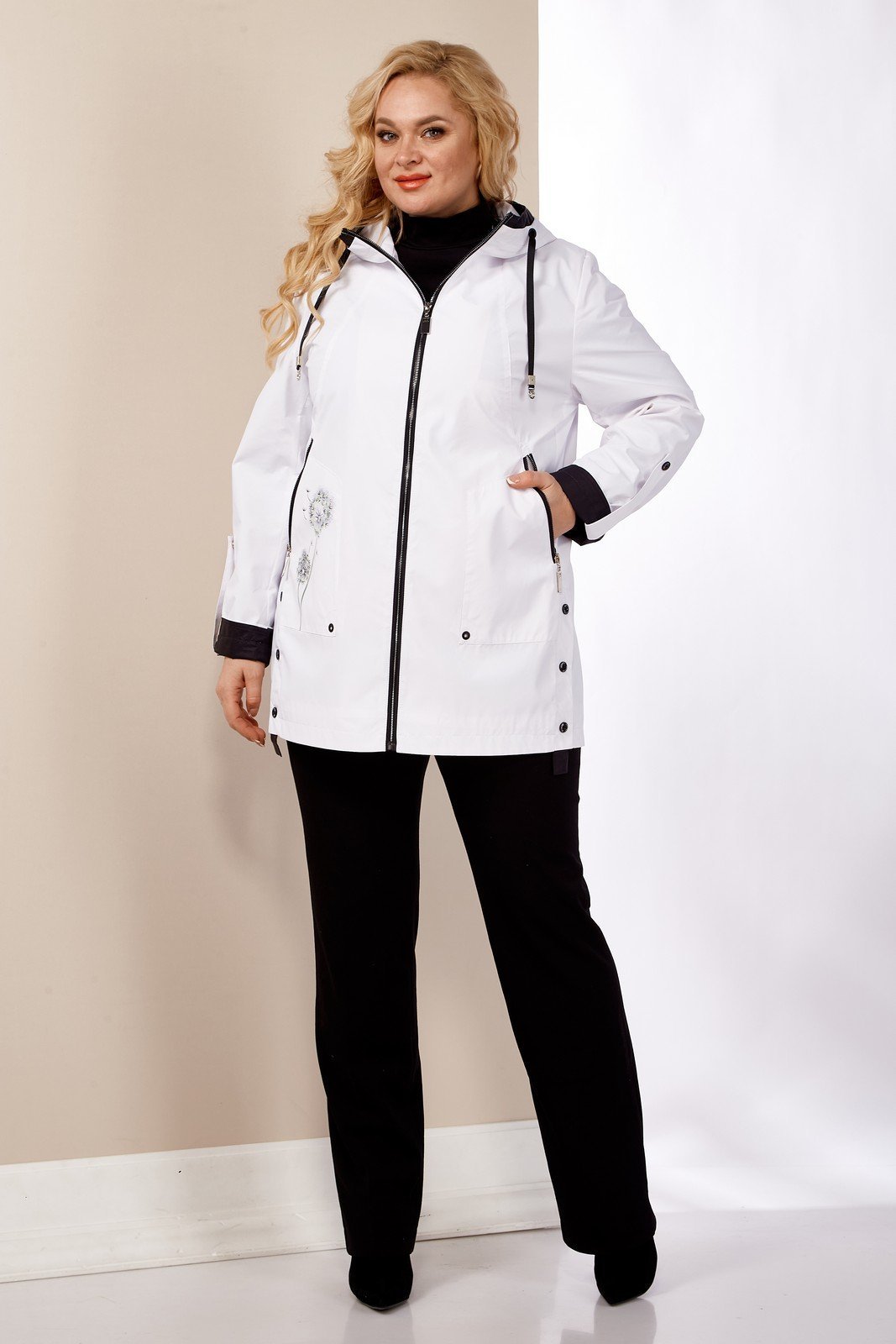 Куртка 2116 белый Shetti купить в интернет магазине Велесмода